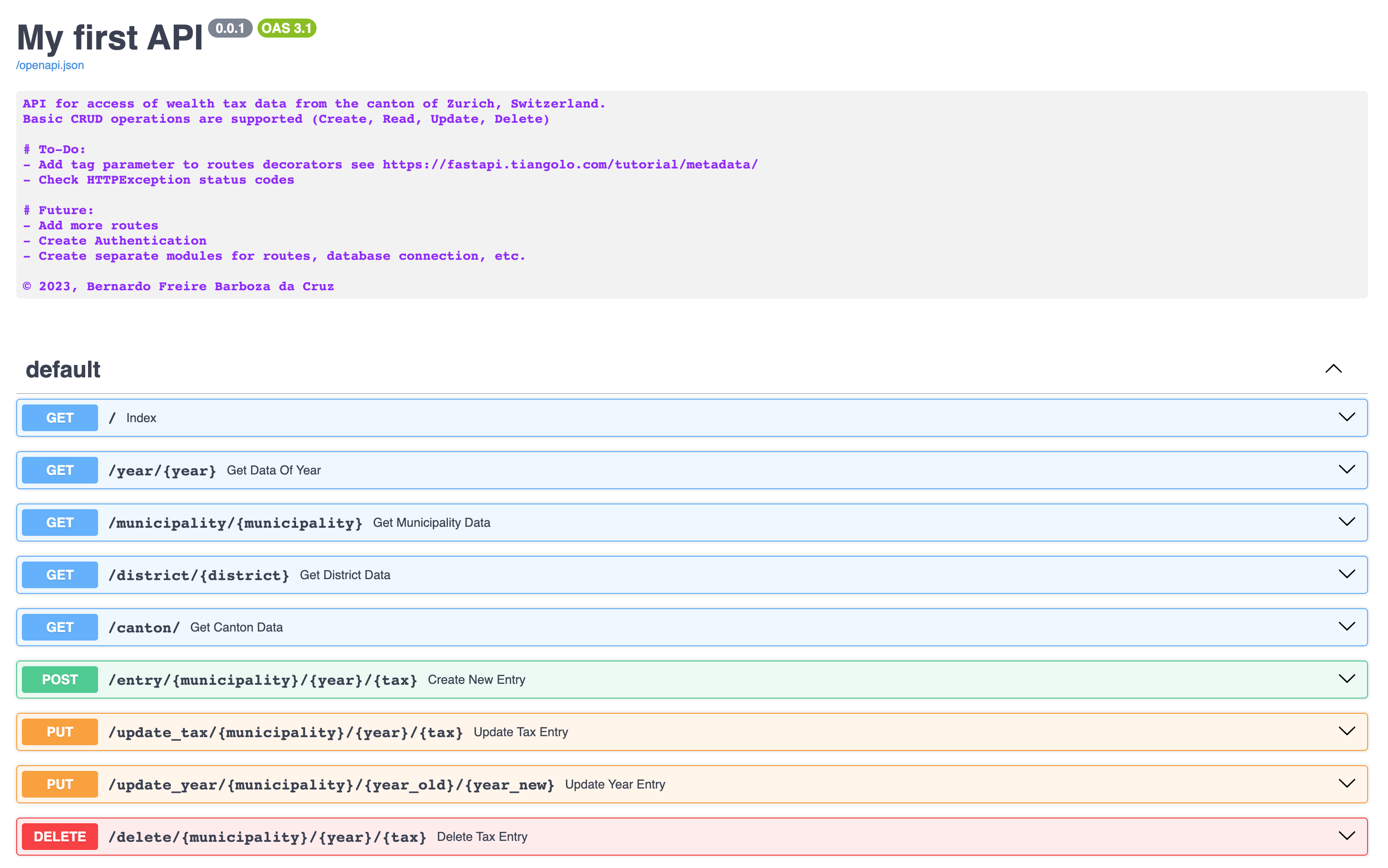 FastAPI – Bernardo Cruz